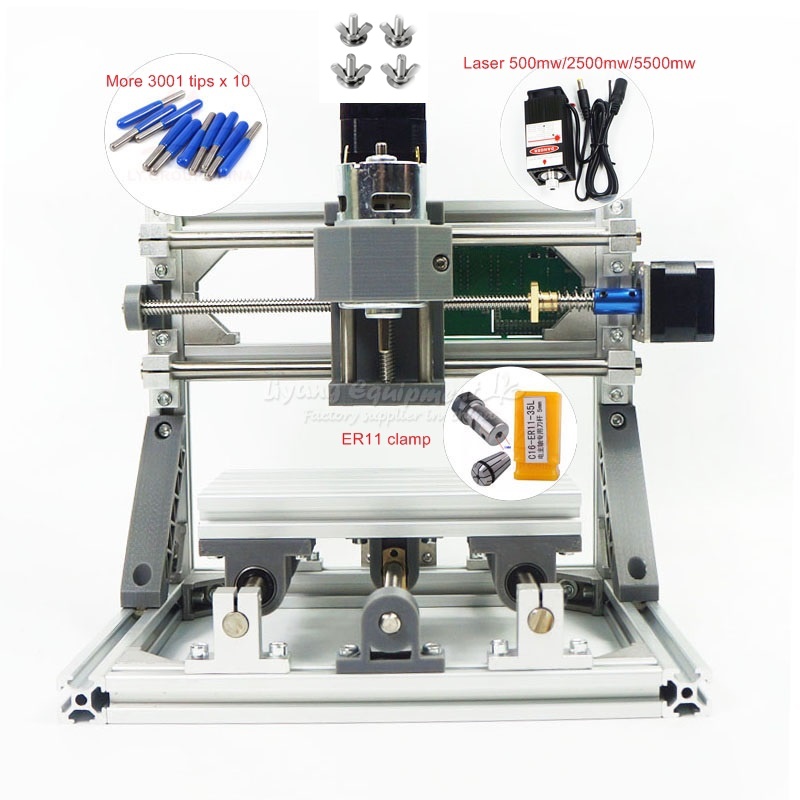 Disassembled pack mini CNC 1610 PRO without laser or with laser head 500mw/2500mw/5500mw CNC ...